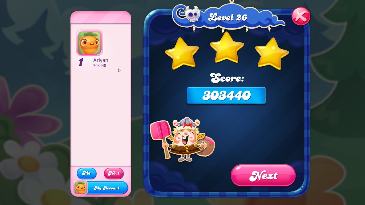 candy crush saga level 26 || candy crush saga 26th level complete ...