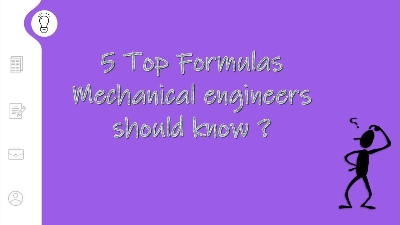 5 Top Formulas Mechanical engineers should know - YouTube
