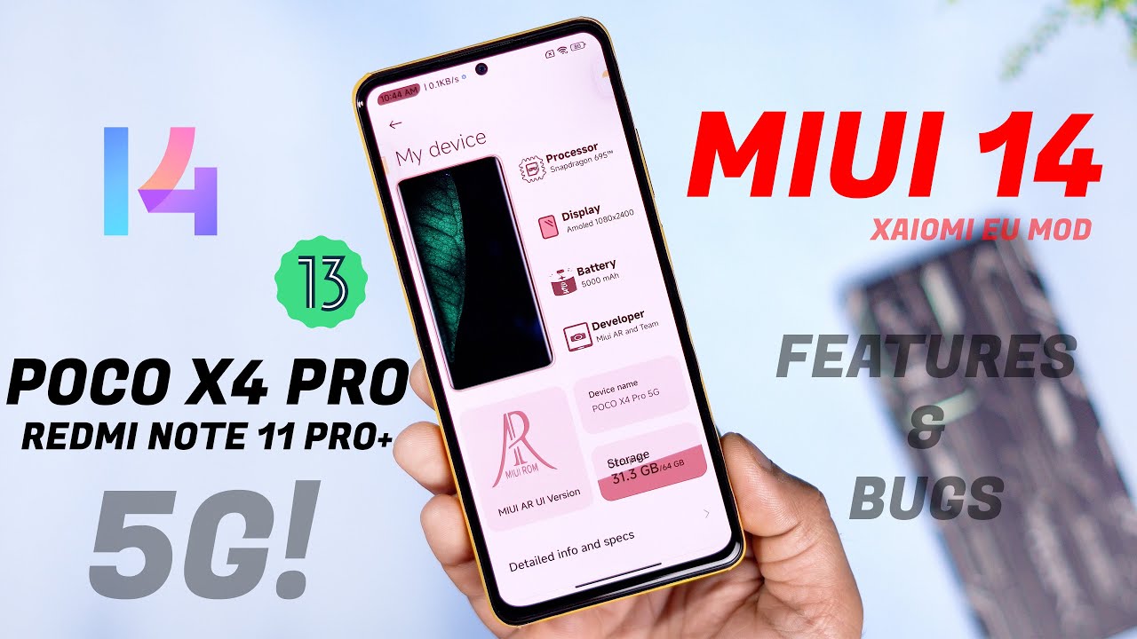MIUI 14 Eu Mod for Poco X4 Pro & Redmi Note 11 Pro+ Review, Monet ...