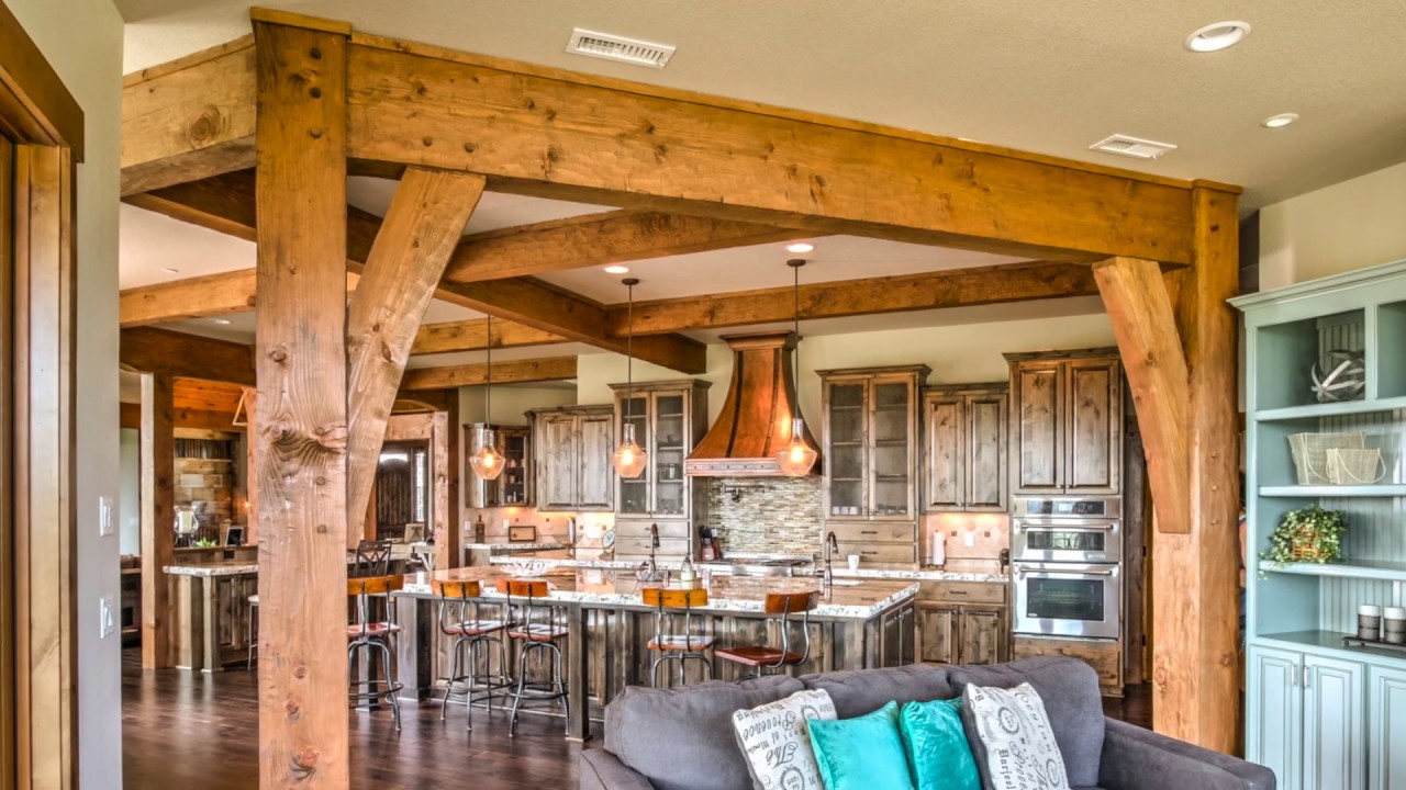 Gorgeous Timber Frame Home with Trusses, Gables, Classic Style Arches ...