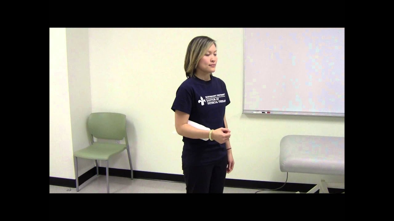 Shoulder Adduction - Isometric Towel Squeeze - YouTube