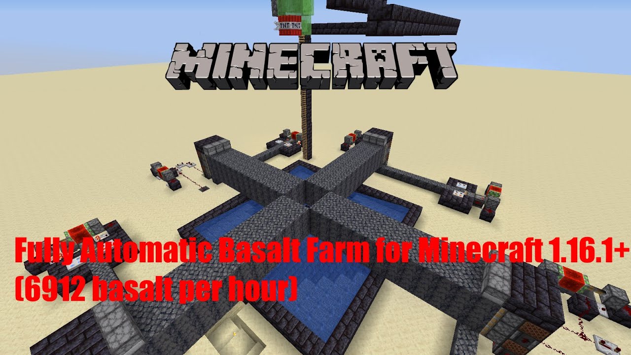 Auto Basalt Farm for Minecraft 1.16.2+(6912 Basalt/hour) - YouTube