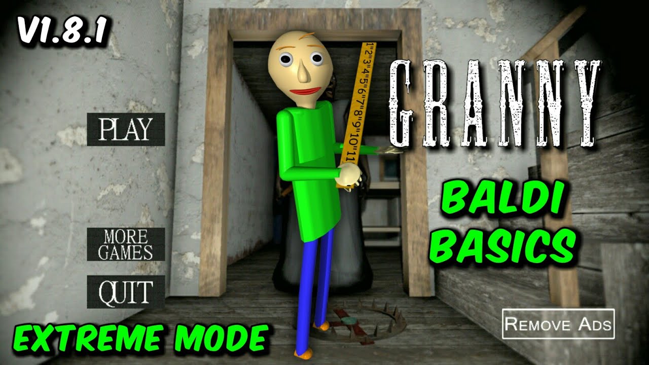 Granny v1.8.1 | Baldi Basics Mod With Extreme Mode | Car Escape Full Gameplay - YouTube