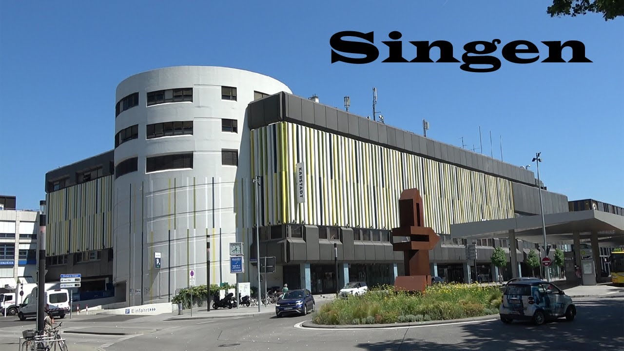 Central part of Singen in Germany - YouTube