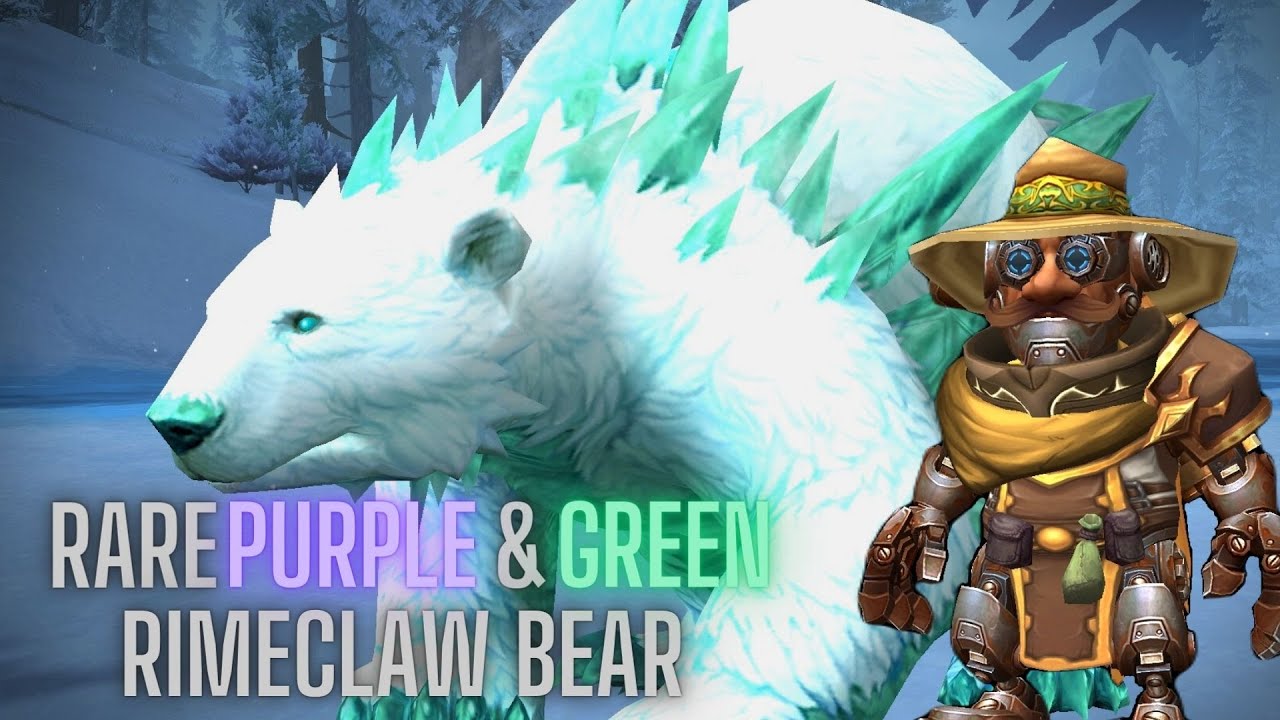 How to Tame Both Purple & Green Rimeclaw Bear | World of Warcraft 10.2 ...