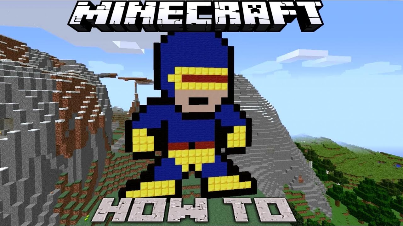 Minecraft: ~8 Bit~ HOW TO : Cyclops ~Marvel~( Tutorial ) /W Killerkev ...