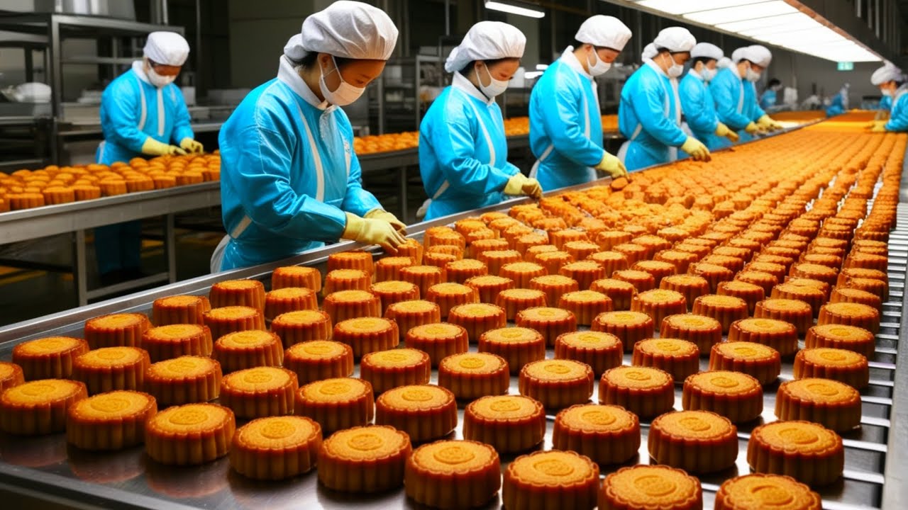 Mooncake Manufacturing: A Look Into the Factory Process - YouTube