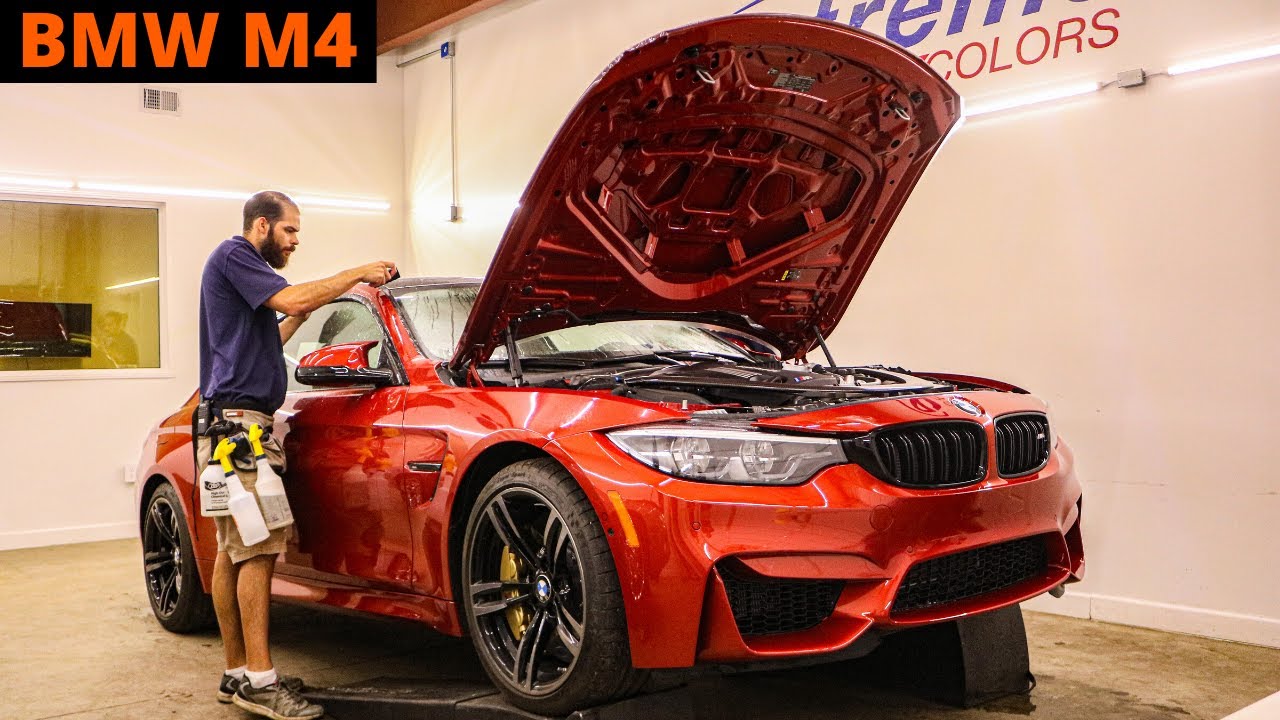 BMW M4 Gets Clear Bra & BMW Performance Center Branding - YouTube
