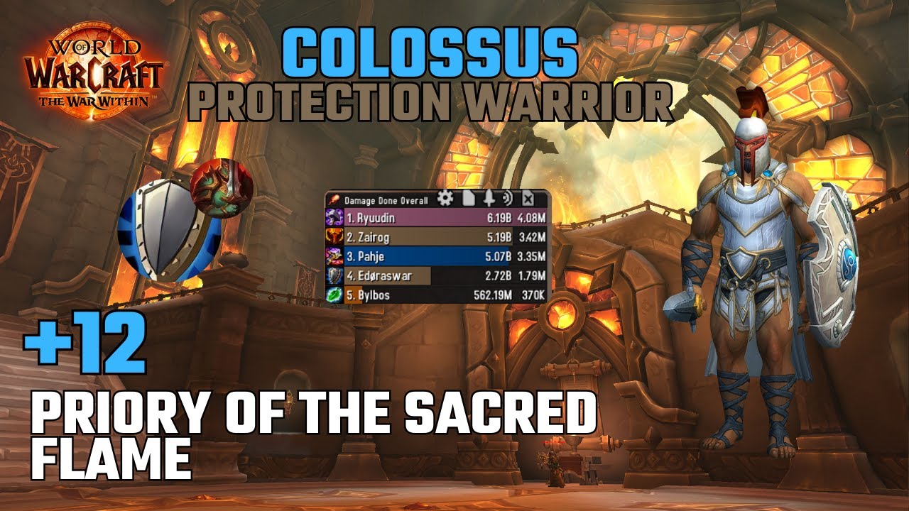 Priory of the Sacred Flame +12 | Colossus Protection Warrior | TWW SEASON 2 M+ - YouTube