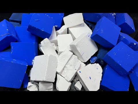 💙 Blue Chalk Crumble & Sift | Oddly Satisfying ASMR