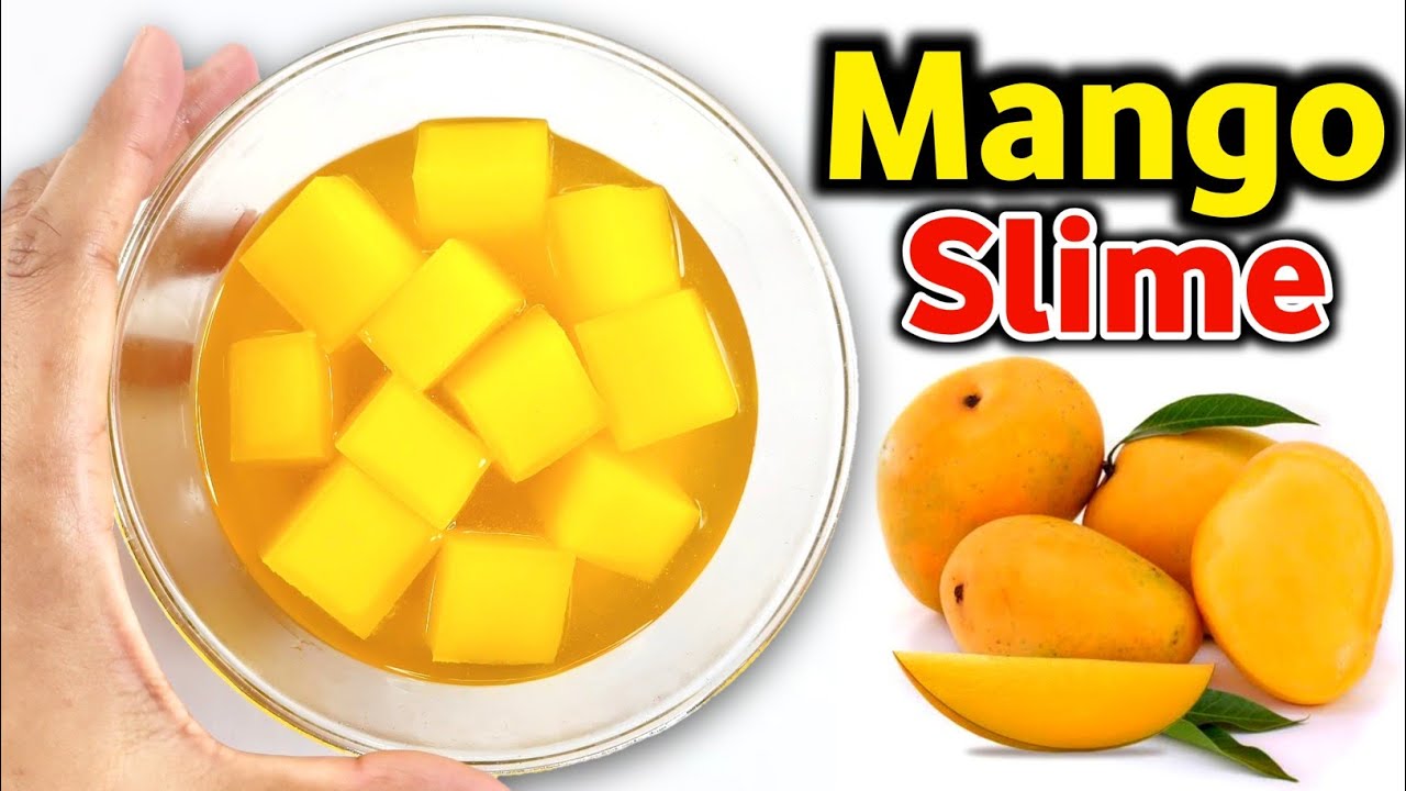 JUICY MANGO JIGGLY SLIME🥭 How to make Jiggly Mango Slime with Fevigum ...