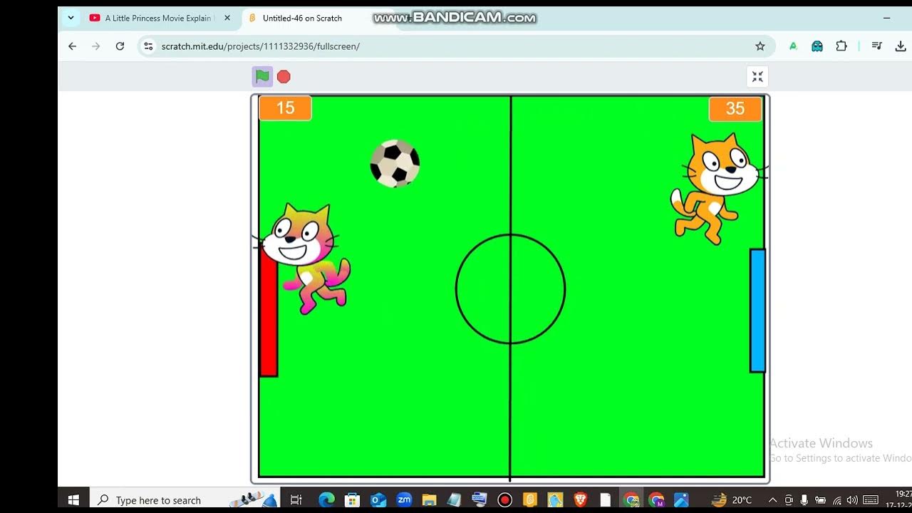 How to make a socar ball game on scratch - YouTube