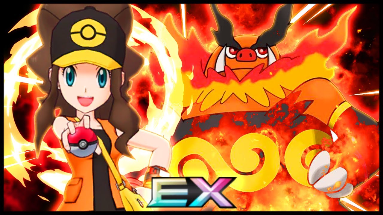 Omega Fire Nuke! 6 Star EX Hilda & Emboar Showcase! | Pokemon Masters ...