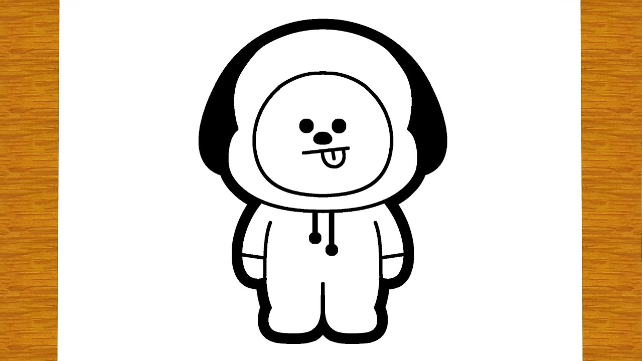 HOW TO DRAW CHIMMY FROM BTS LINE FRIENDS | Easy drawings - YouTube