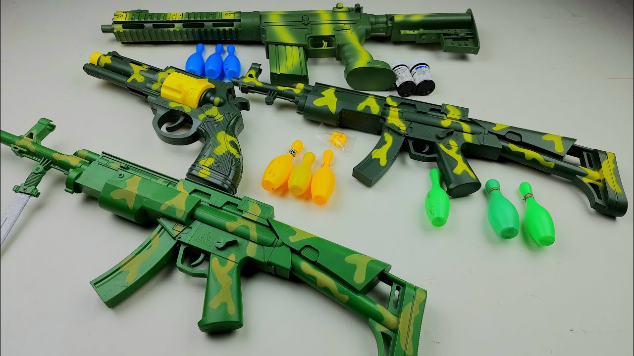 Luger P08 Airsoft Gun - Glock 21 Toy Gun Shell ejecting - Uzi - MP5 ...