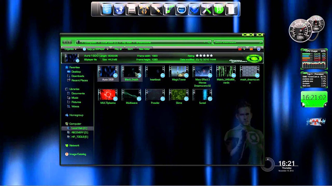 windows 7 theme with sound shemes - YouTube