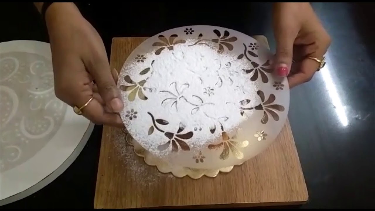 Cake Decoration Using Stencils YouTube cake-decoration-using-stencils-youtube