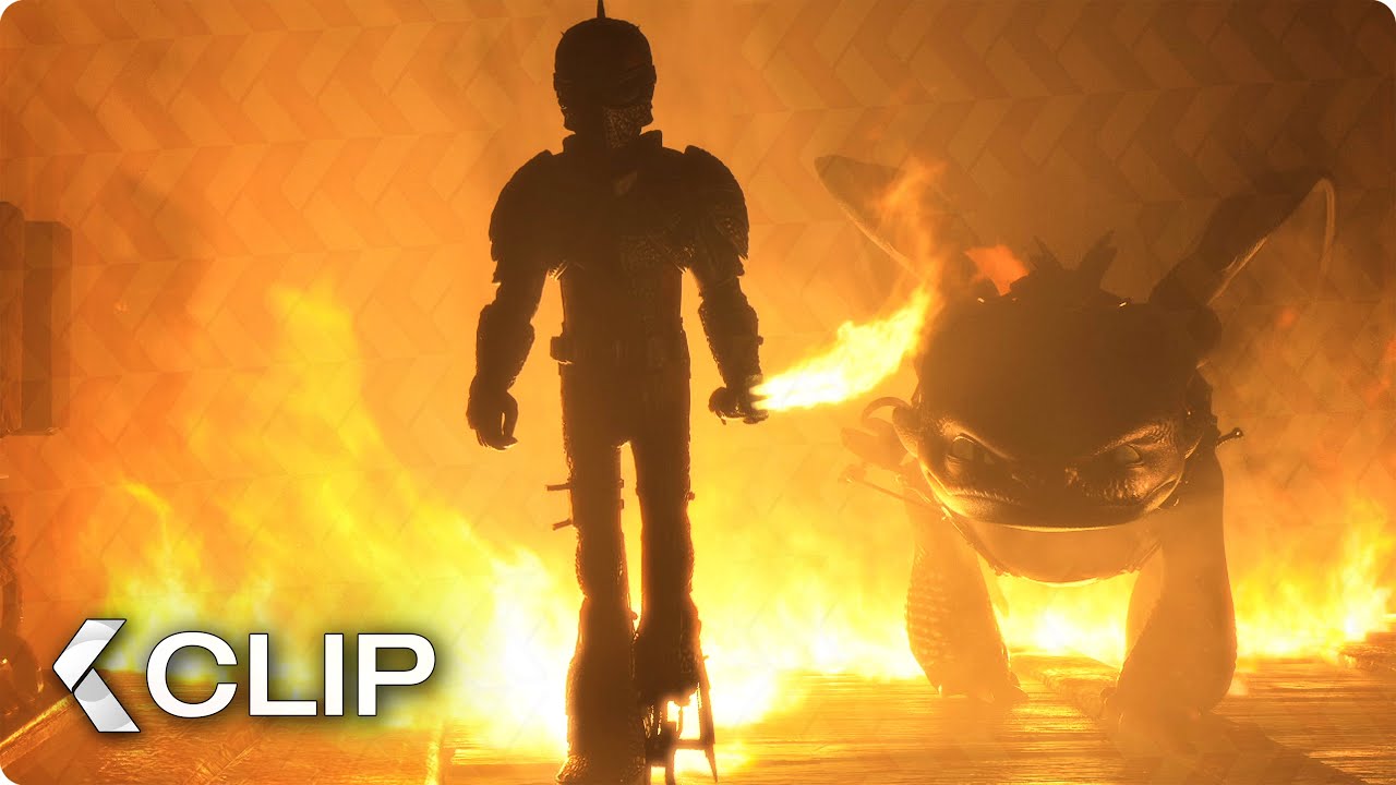 Fireproof Hiccup and Toothless Movie Clip - How to Train Your Dragon 3 ...