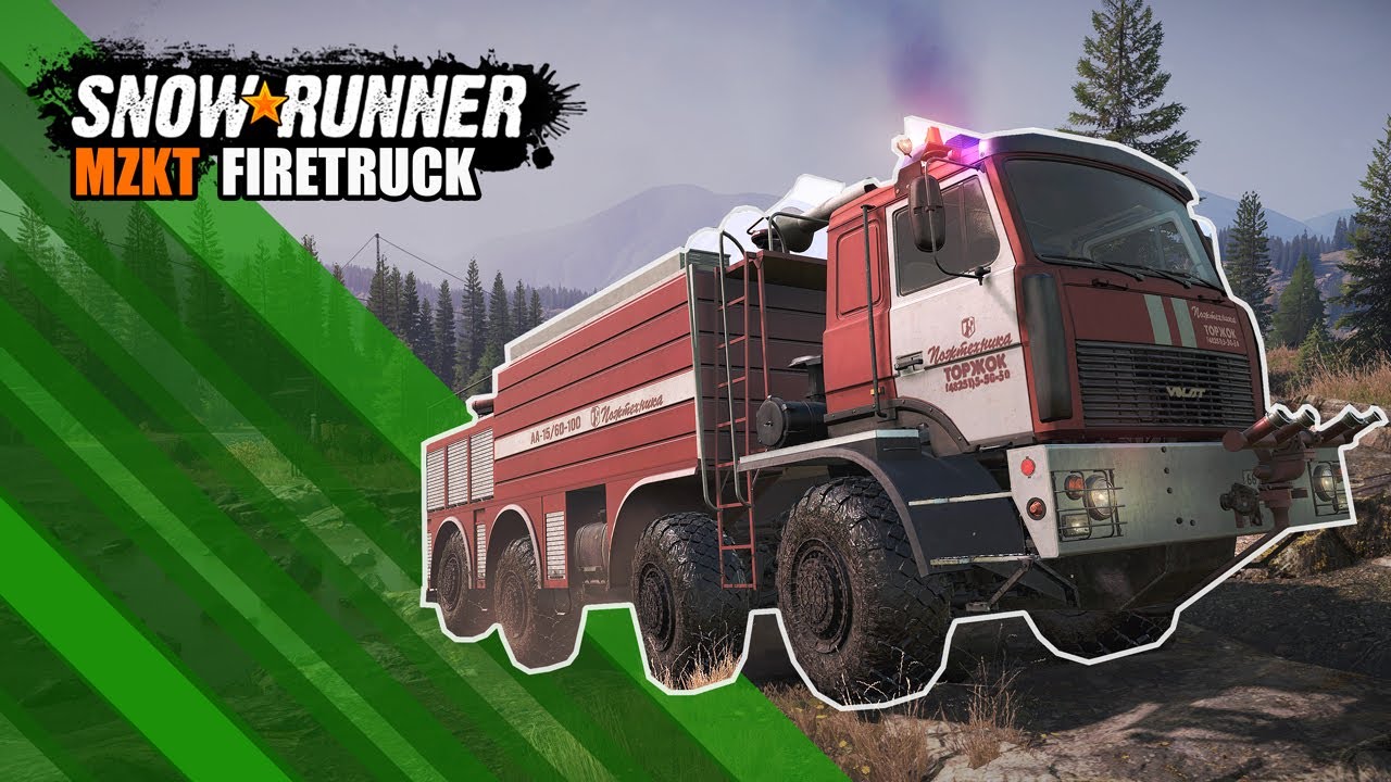 Water delivery with MZKT-7909 Firetruck in Season 13 | Snowrunner 4K ...