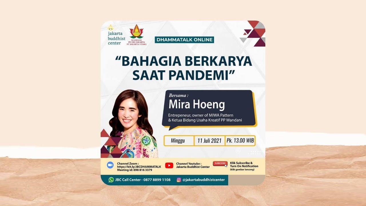 "Bahagia Berkarya Saat Pandemi" by Ibu Mira Hoeng - YouTube