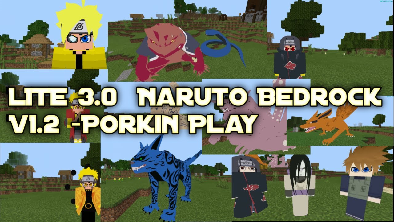 LITE 3.0 Naruto Bedrock V1.2 -Porkin Play Add-on - YouTube