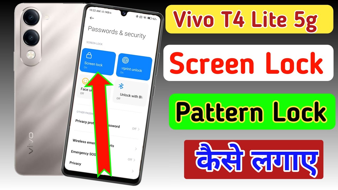 Vivo t4 lite 5g screen lock setting | Vivo t4 lite 5g me screen lock ...