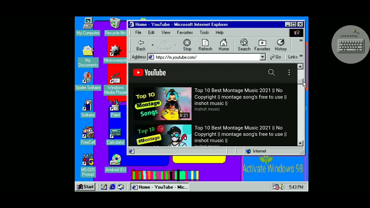 How To run Youtube on Windows 98 Simulator Easy way - YouTube