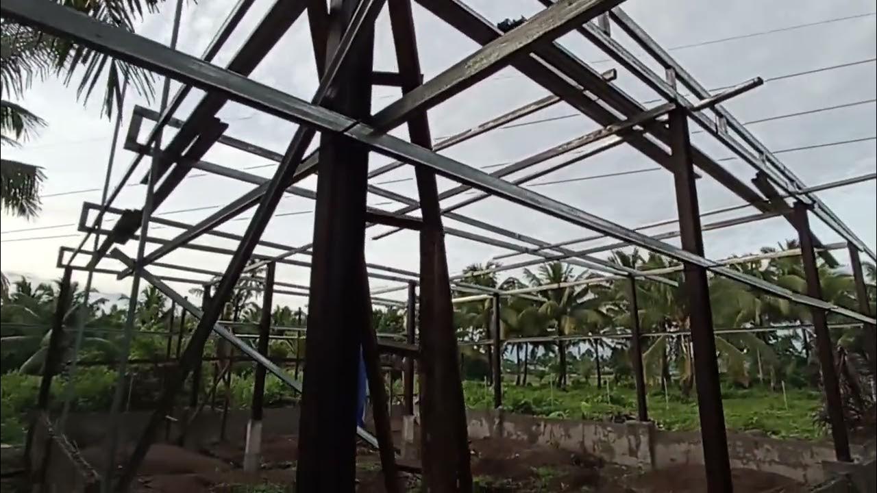 I-beam na poste sa paggawa ng bahay (house construction) - YouTube