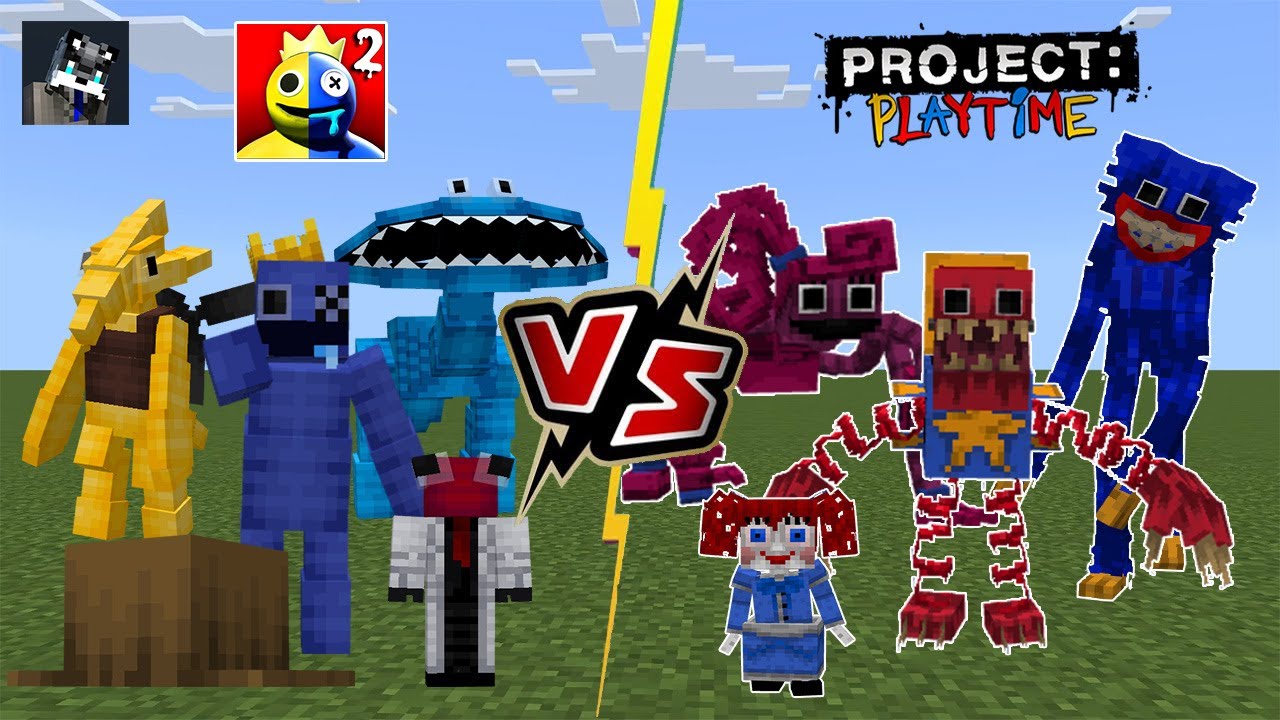 Rainbow Friends Chapter 2 VS Project Playtime [Minecraft PE] - YouTube