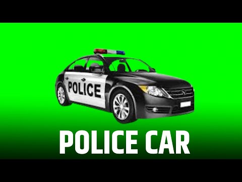 Police Car Green Screen Video || Green Screen || Chroma Key || Content For Creators