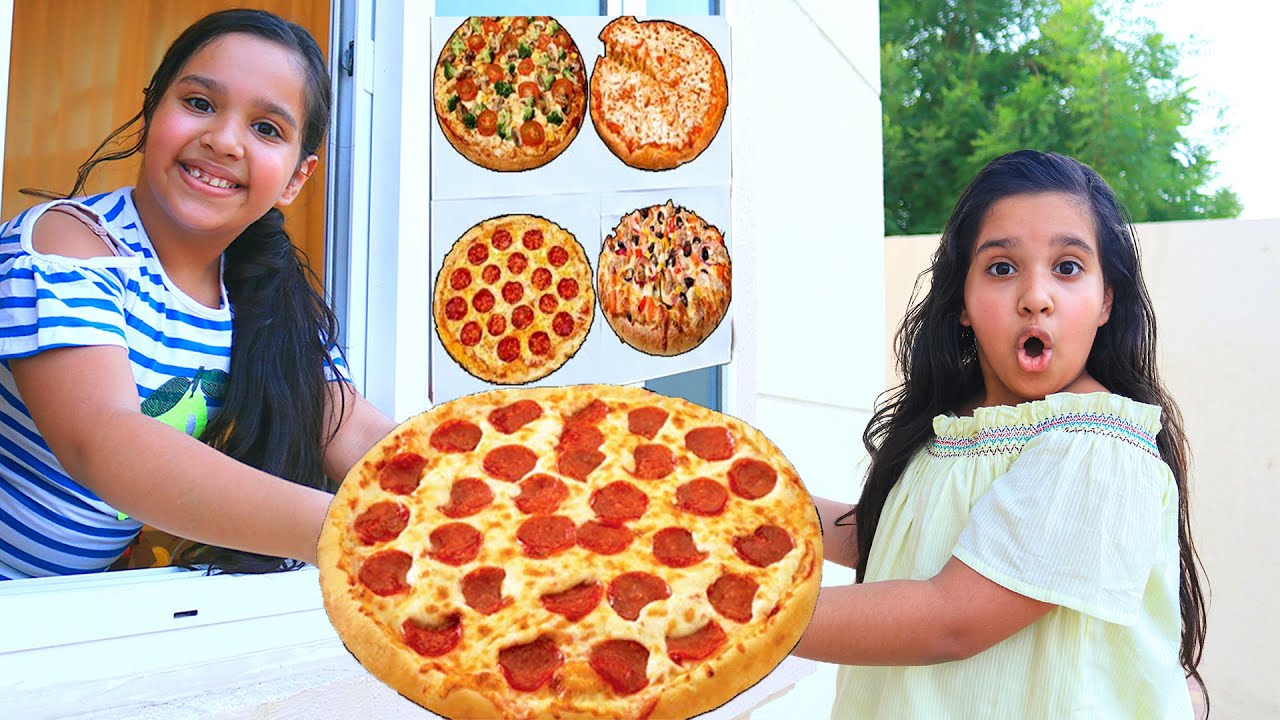 Shfa and Soso pizza challenge for mom !! - YouTube