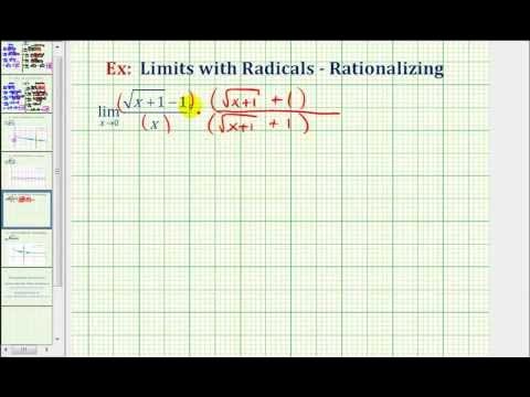 Ex: Find a Limit Requiring Rationalizing - YouTube
