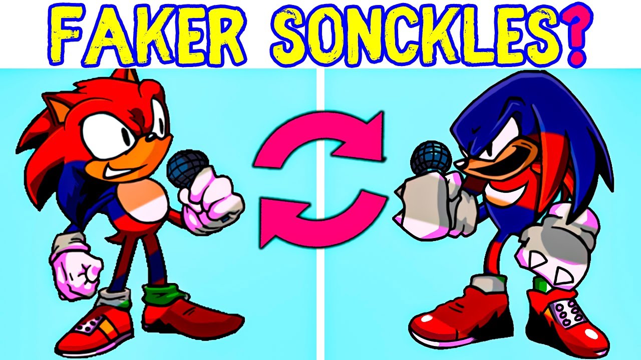 Faker Sonic + Knuckles = Faker Sonckles? FNF Swap Characters (Friday ...