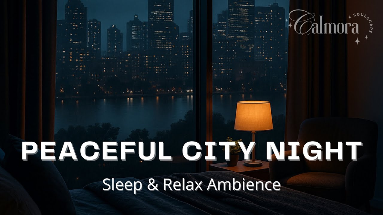 CALM CITY NIGHT VIEW | DEEP SLEEP & RELAXING URBAN AMBIENCE - YouTube