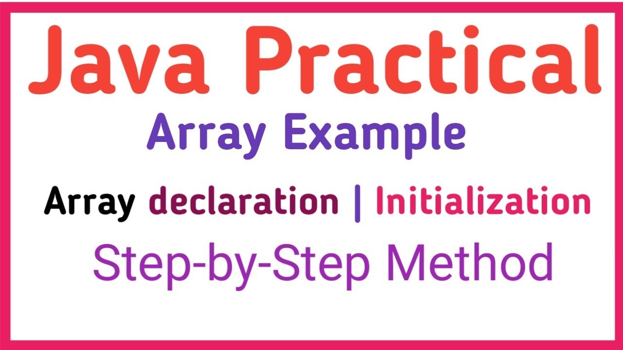 java practical | array example #java #exam2024 #bca #mca - YouTube