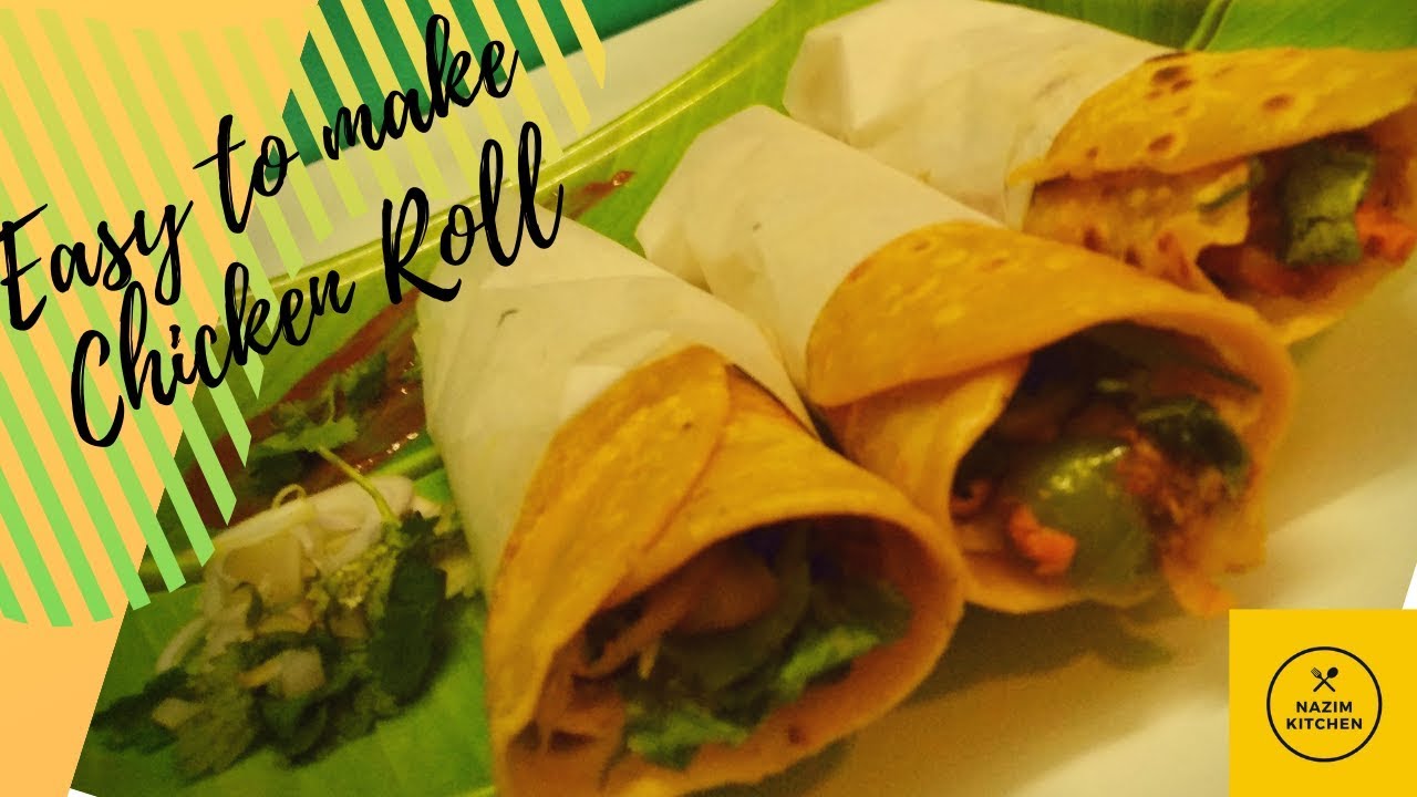 CHICKEN ROLL | SPICY CHICKEN ROLL | BREAKFAST RECIPE | EASY TO MAKE ...