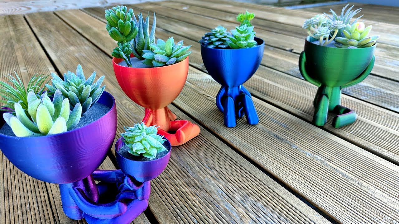 Fabriquer des pots de fleurs 3D multi couleur Robert Planters - YouTube
