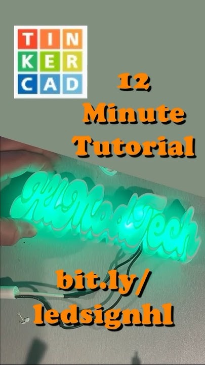 Make a Terrific Tinkercad LED Sign using SVG via Canva in about 10 ...