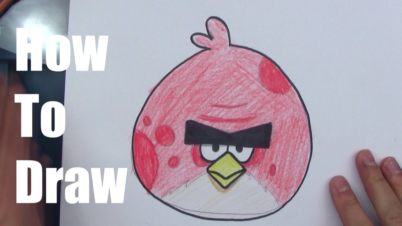 How To Draw Big Red From Angry Birds! - YouTube