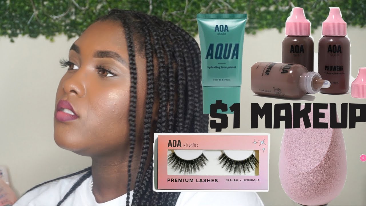 FULL FACE OF $1 MAKEUP!! SHOPMISSA / AOA STUDIO MAKEUP l Masterpiece By ...