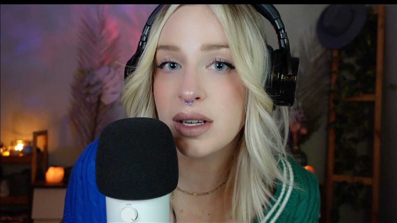 ASMR | whispered breath work to help you relax | long nails mic ...