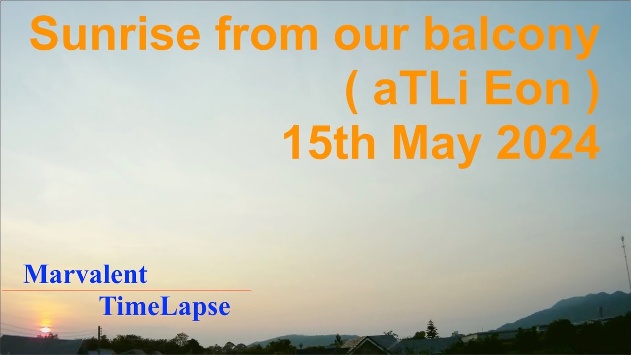 TimeLapse of a Sunrise in a slightly hazy sky - YouTube