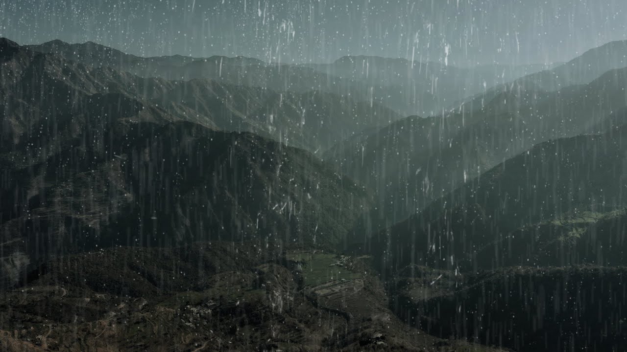 Strong wind & Heavy Thunderstorm Sounds | Relaxing Rain, Thunder ...