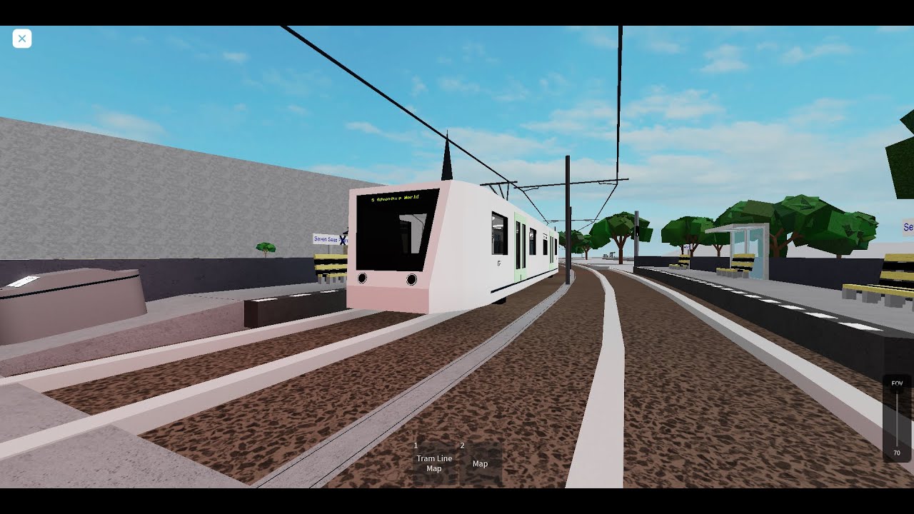 Roblox | Roblox Trains | WM Tram Line | Angle South Mountain to Seven ...