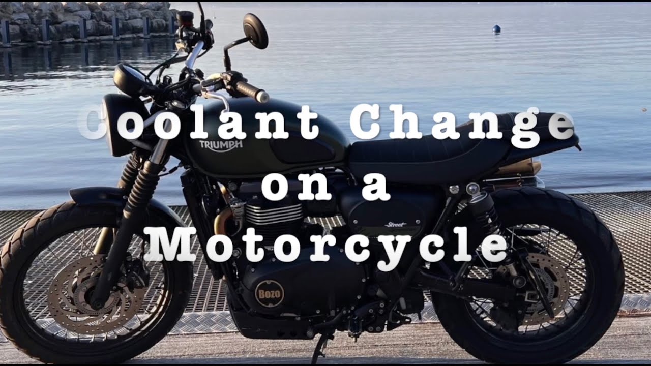 Coolant Change on a Motorcycle - Triumph Street Scrambler - YouTube