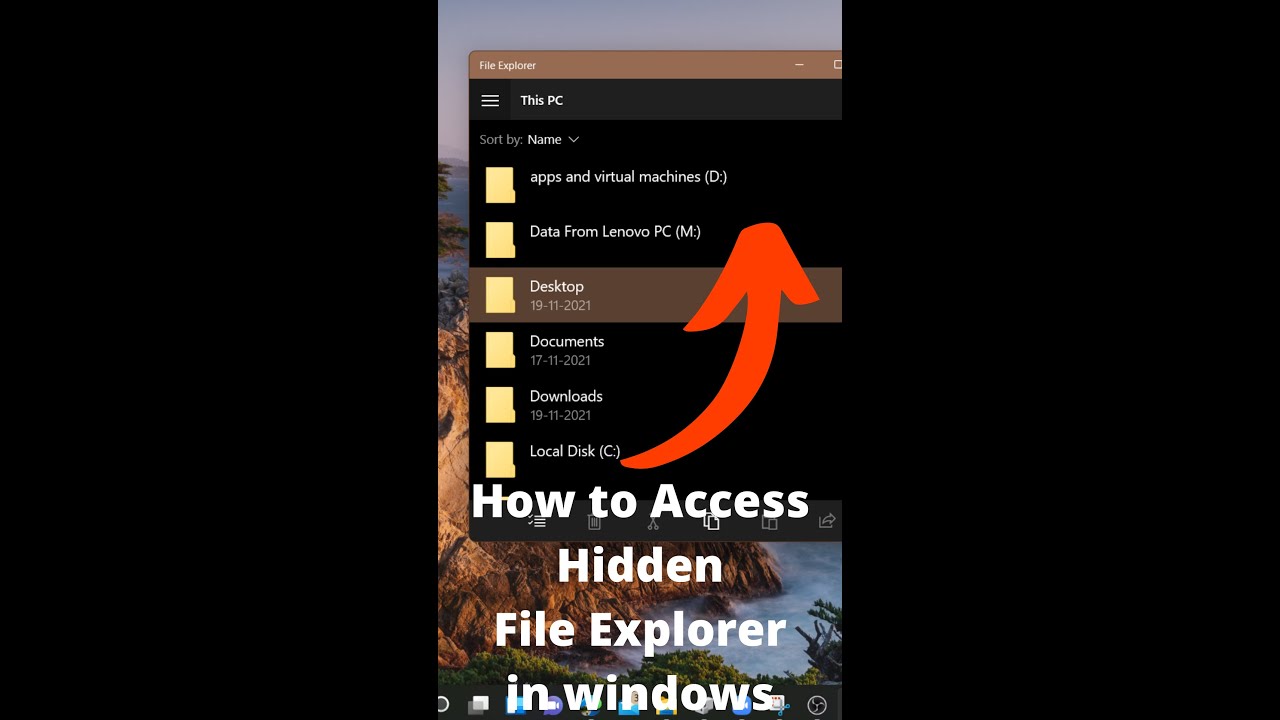 How to access the hidden file explorer in windows #shorts - YouTube