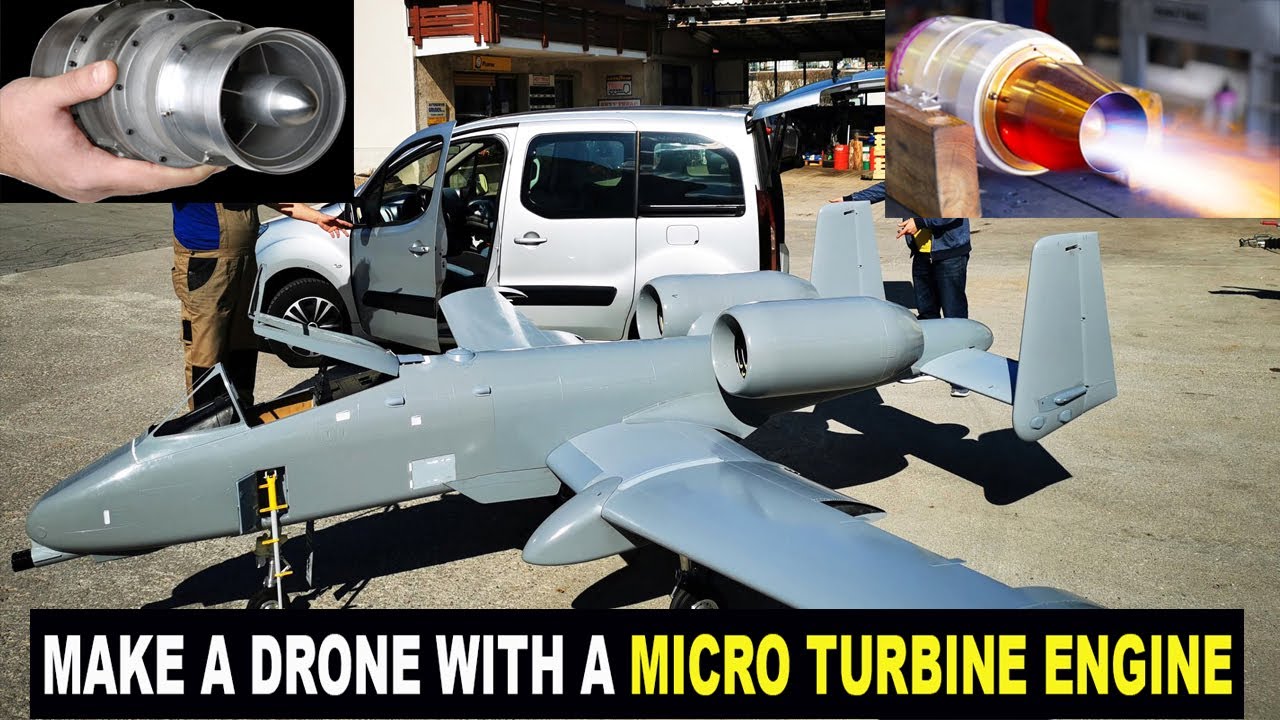 MEMBUAT PESAWAT DRONE BERMESIN MICRO TURBINE . MAKE A DRONE WITH A ...
