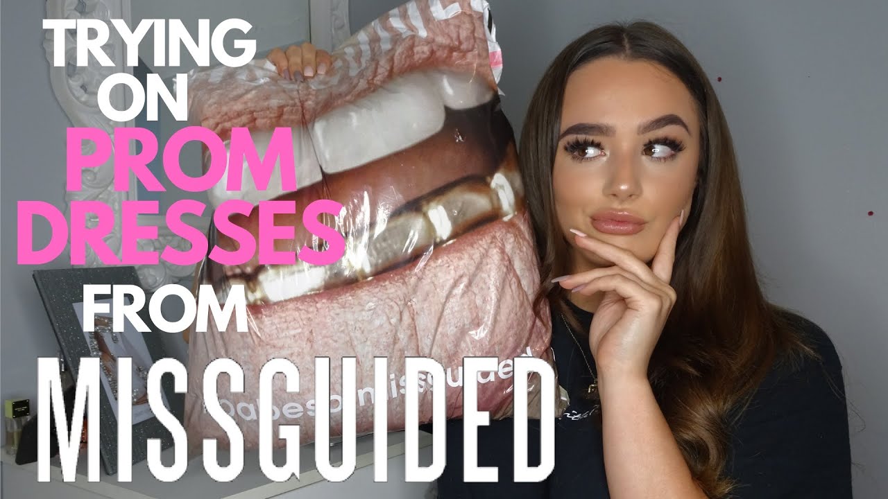 TRYING ON PROM DRESSES FROM MISSGUIDED | TRY ON HAUL | AFFORDABLE PROM ...