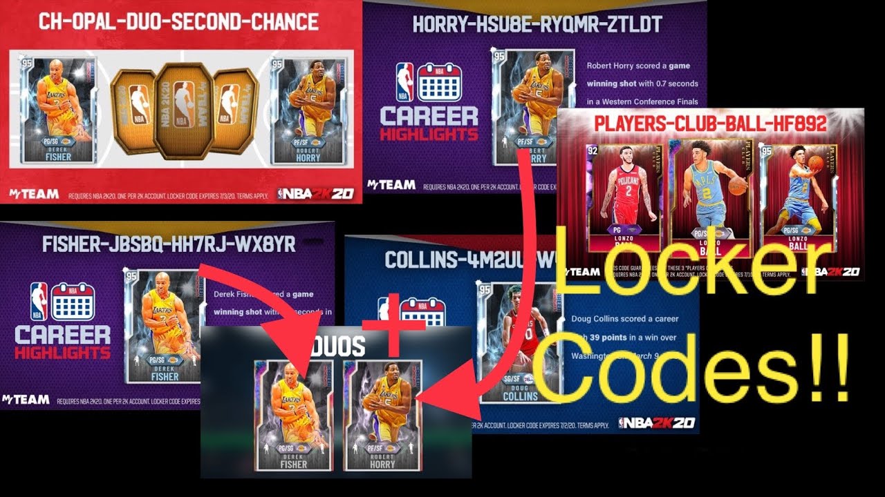 NBA 2K20 5 different Locker Codes!!（五種不同的儲物櫃代碼！） - YouTube