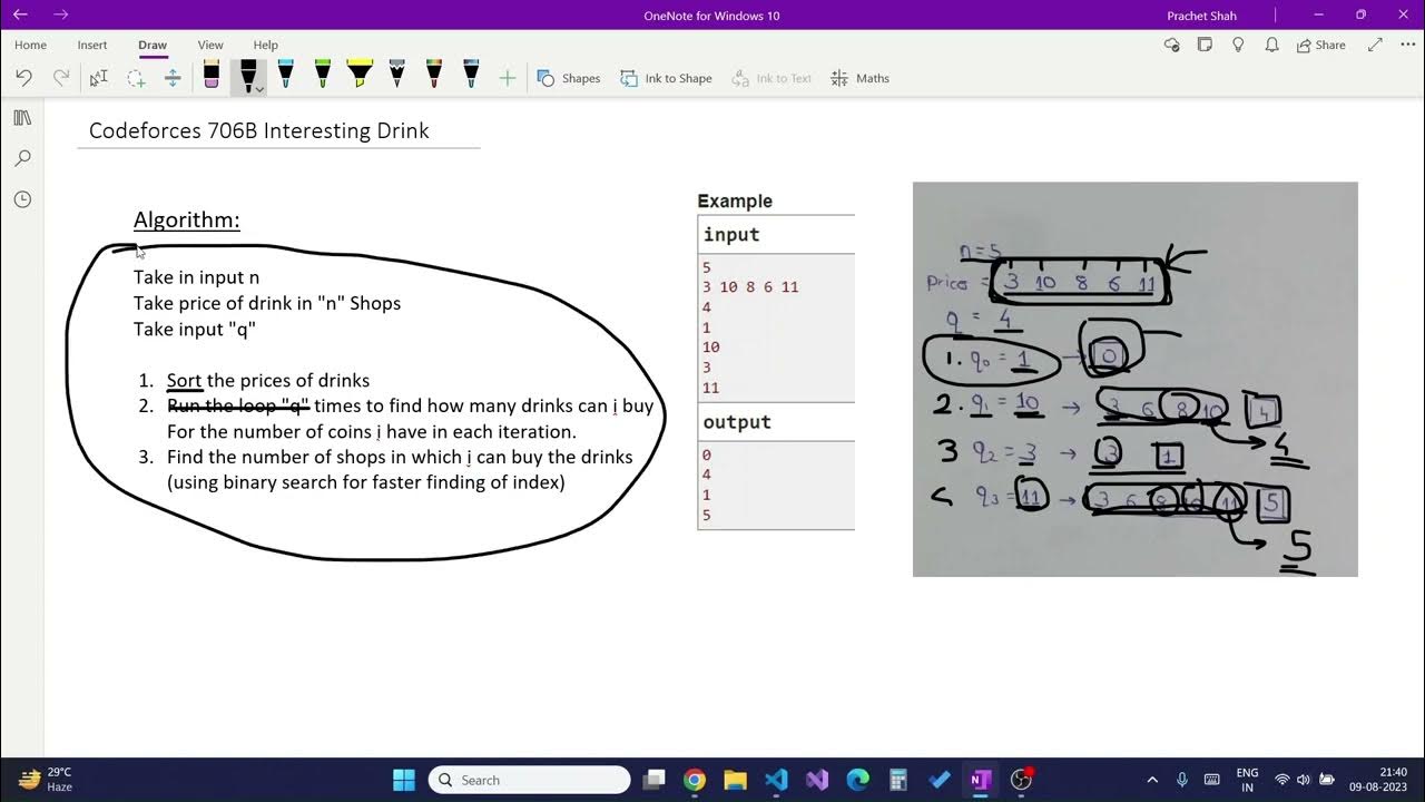 Codeforces 706B Interesting Drink Problem | Codeforces Round 367 | Competitive Programming - YouTube